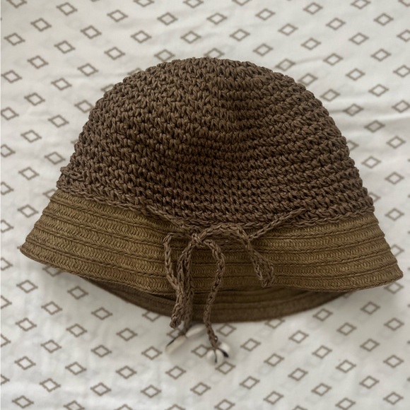 Accessories | Cowrie Shell Drawstring Woven Bucket Hat Hawaiian 9s Y2k ...